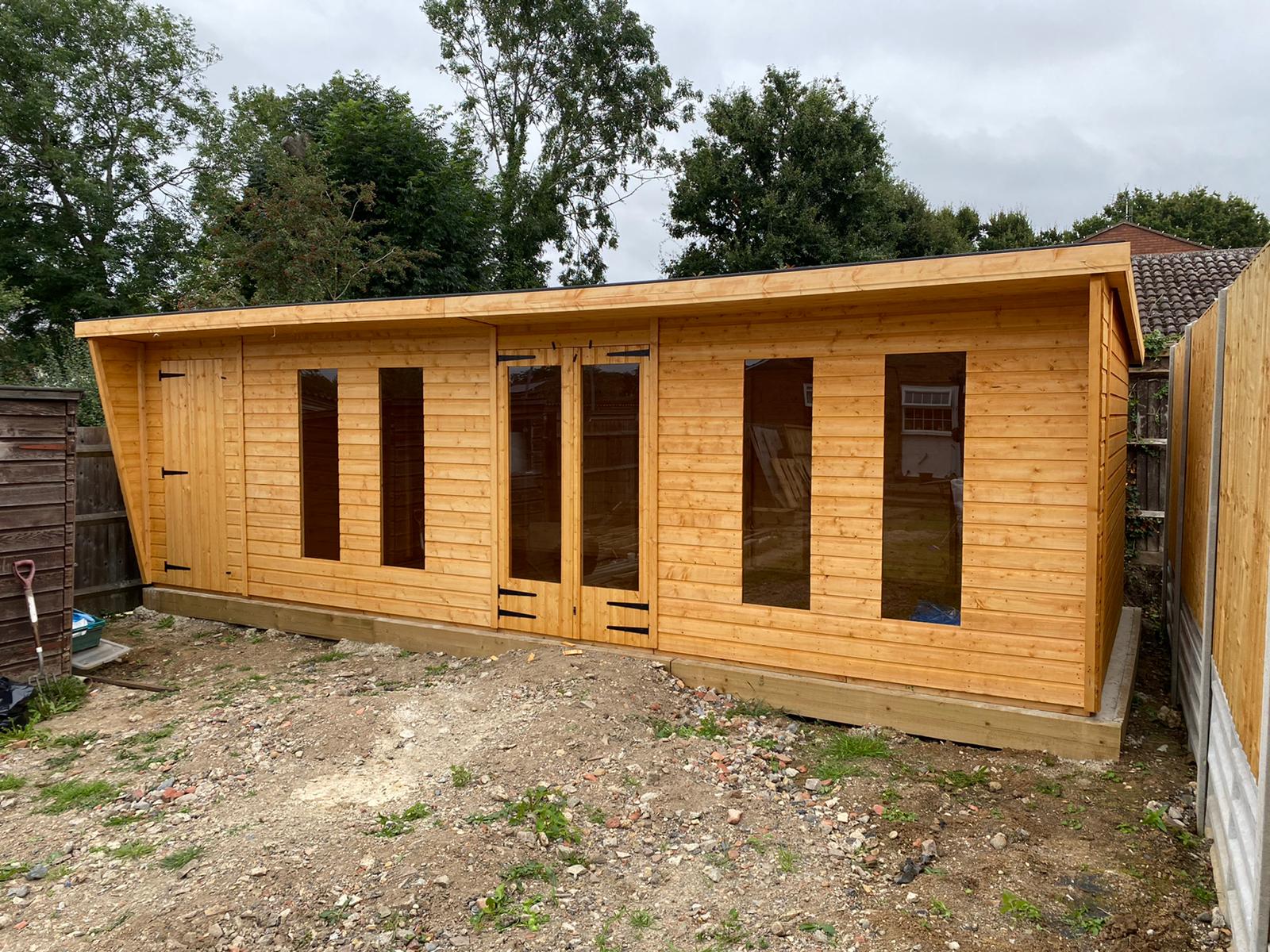 Pent Combination - Long windows – AT Sheds